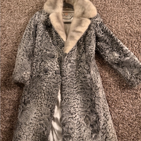 Jackets & Coats | Vintage Curly Lamb Fur Coat Midcentury Custom Fur ...